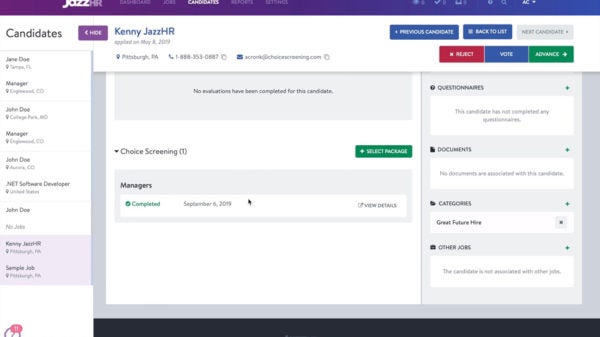 Choice Screening background checks | JazzHR Marketplace